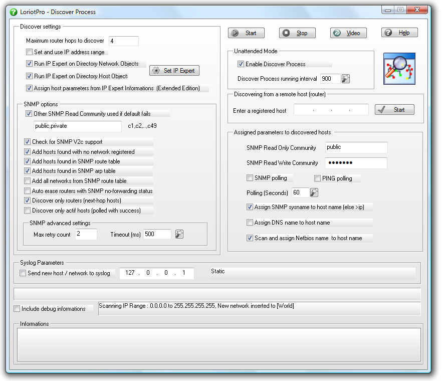 SNMP network discover process