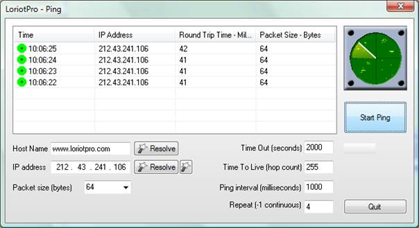 Ping windows
